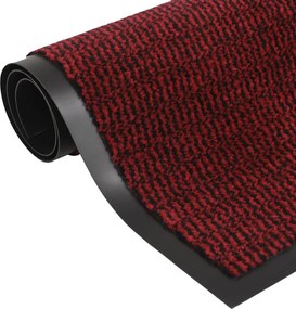 Protiprachové rohožky 2 ks obdélník všívané 80 x 120 cm červené 3051611