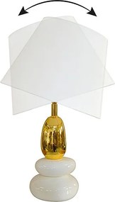 Designová stolní lampa Kaloosh 45 cm bílá