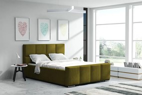 Eka Čalouněná postel Passion - Kronos 160x200 cm Barva látky: Mintová (Kronos 26), Úložný prostor: S kovovým rámem úložného prostoru