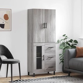 Skříň highboard šedá sonoma 69,5 x 34 x 180 cm kompozitní dřevo