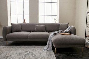 HANAH HOME Rohová pohovka SIMENA šedá pravá 266 cm 825BLC2834