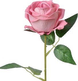 Růžová umělá květina růže Rosea - 8*8*50 cm