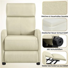 Křeslo Yaheetech – béžová, polyester (257021800570)