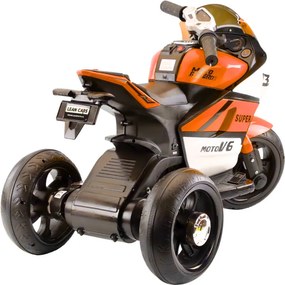 LEAN CARS Dětská elektrická tříkolka HT-5188 LED MP3 oranžová