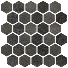 Mozaika Cir Materia Prima black storm hexagon 27x27 cm lesk 1069909
