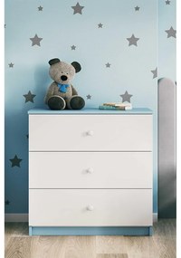 Babydreams | komoda | 80x80,5x41 cm | modrá/bílá | POSLEDNÍ KUS
