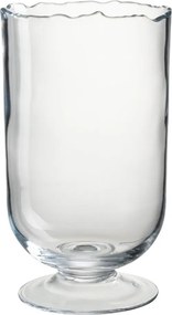 Transparentní skleněná váza s nepravidelným okrajem Simo - Ø 19*33 cm