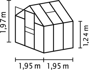 LANIT PLAST, s.r.o. skleník VITAVIA VENUS 3800 PC 4 mm zelený LG531