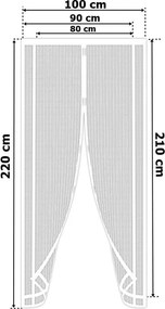 Magnetická síťka proti hmyzu bílá