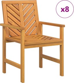Jídelní židle 8 ks Přírodní Masivní akátové dřevo 3154133