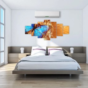 Obraz - Modrý motýl (210x100 cm)