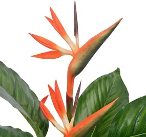 vidaXL Umělá rostlina strelície s květináčem červená 100 cm