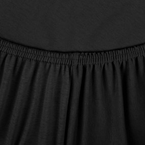 JERSEY PROSTĚRADLO JERSEY3 180X200 CM ČERNÉ