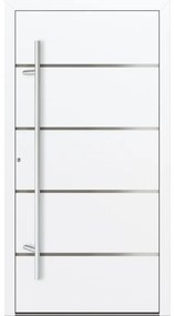 Hliníkové vchodové dveře FM Turen Premium P90 M02 bílá RAL9016 Orientace dveří: Levé, otevírání dovnitř, Standardní rozměr dveří včetně rámu: 100 cm x 200 cm - vnější rozměr rámu