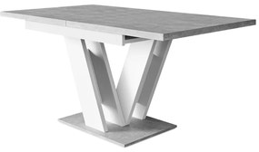 Rozkládací stůl Herkulan, Barva: bílá / beton