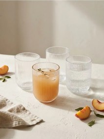 Sinsay - Rýhované sklenice 4 ks - bílá
