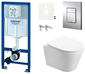 Cenově zvýhodněný závěsný WC set Grohe do lehkých stěn / předstěnová montáž+ WC SAT Infinitio SIKOGRSIN1S