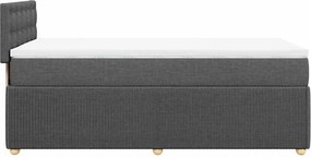 Box spring postel s matrací tmavě šedá 90x190 cm textil 3289626