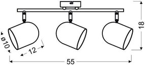 Bílé stropní svítidlo Azuro pro žárovku 3x E27  - Candellux