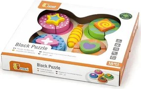 VIGA Dřevěné puzzle Motýlek / 13 dílků / od 2 let