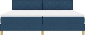 Postel s boxspringem s polštářem Modrá 200 x 200 cm textil 3339027