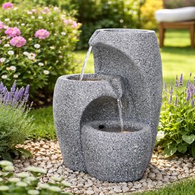 Zahradní solární fontána BestBerg SF-25 / polyresin / 33 x 33 x 47 cm