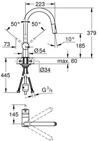 GROHE 32321002 - Dřezová baterie A lesklý chrom