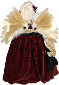 Socha Anděl ve zdobných šatech a svítícími křídly Angel Chris led - 50*23*65 cm