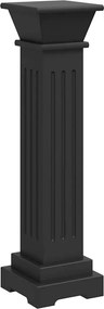 Stojan na květiny klasický čtvercový sloup černý 17x17x66cm MDF 323970