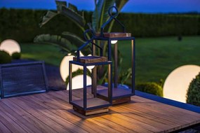 Solární lampa Mrs. Solar Coco teak antracit S