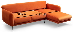 Hanah Home Rohová pohovka SEVILLA pravá oranžová 560ARE1107