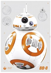 Samolepicí dekorace na zeď Hvězdné války 14726 / Dekorační nálepky Star Wars BB-8 Freestyle (70 x 100 cm) Komar