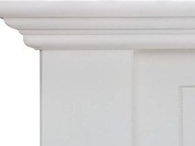 Postel Belluno Elegante 90x200 cm, borovice, bílá, masiv - provence styl
