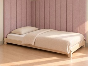 Rovný čalouněný panel na zeď BOUCLÉ extra dlouhý Zvolte barvu: Hnědá, Zvolte rozměr: 20x140 cm, Uchycení na zeď: Se samolepícím suchým zipem