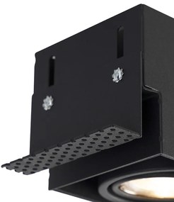 Moderní inteligentní zapuštěné bodové černé ořezávání včetně 3 GU10 Wifi - Oneon 3