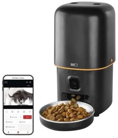 GoSmart dávkovač krmiva EMOS H6004 Pet Care s kamerou, 4 l, černý, Wi-Fi