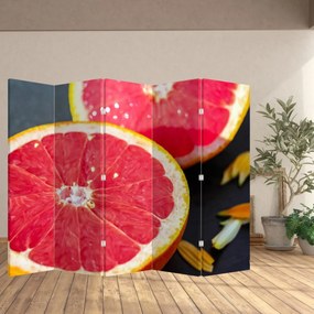 Paraván - Rozkrojené grapefruity (210x170 cm)