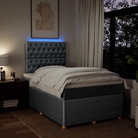 Box spring postel s matrací světle šedá 120 x 200 cm textil 3294330