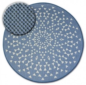 Kusový koberec Mayo modrý kruh 120cm