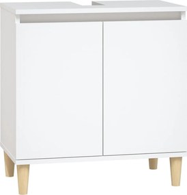 vidaXL 3dílný set koupelnového nábytku kompozitní dřevo [3185581] Barva: Bílá