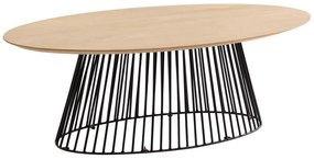 OnaDnes -20% Mangový oválný konferenční stolek Kave Home Leska 120 x 65 cm