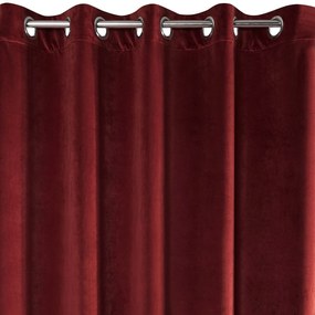 ZATEMŇOVACÍ ZÁVĚS NA KROUŽCÍCH RIA 140X250 CM BORDOVÁ