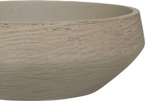 Dekorační mísa SKRELLE, vláknocement, 28x9 cm, béžová
