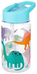 sass & belle Dětská láhev na vodu Roarsome Dinosaurs 400 ml, modrá barva, multi barva, plast