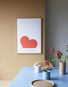Plakát Love 50 x 70 cm fialový