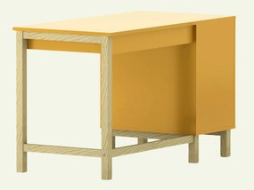 Dětský psací stůl MODEL se šuplíky a skříňkou Zvolte barvu: Světle modrá s bílým úchytem, Zvolte rozměr: 100x60 cm, Zvolte stranu: Levá