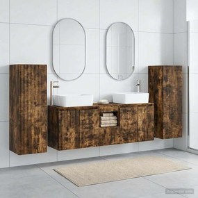 Sada koupelnového nábytku 5 ks Kouřový dub 33 x 34,5 x 100 cm 3405998