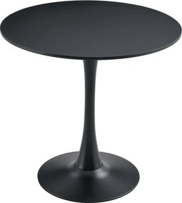 Jídelní stůl, černá, průměr 80cm, REVENTON NEW