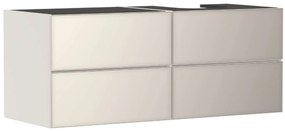 Hansgrohe Xevolos E - Umyvadlová skříňka 137x56x55 cm, 4 zásuvky, matná béžová/metalická béžová 54240790