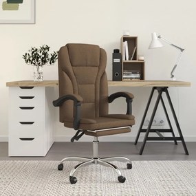 Polohovací kancelářská židle hnědá textil